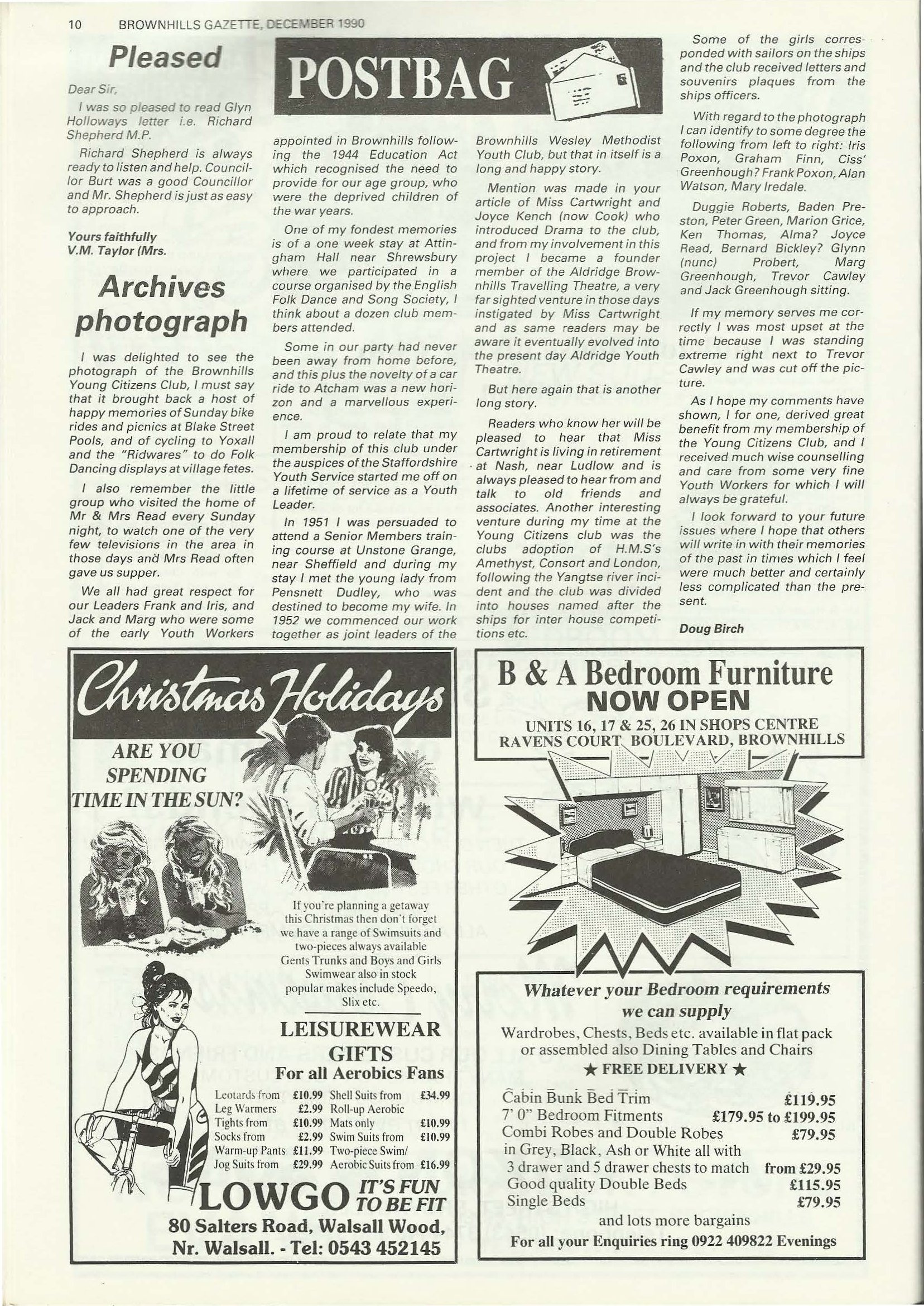 December 1990 – Villagers fight traffic nightmare (and a Very Merry ...